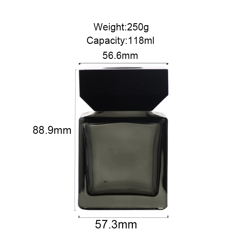 Black Glass Reed Diffuser 118ml - PackaFill Glass Bottle